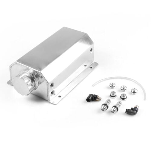 Universal 2L Alloy Engine Oil Fuel Gas Catch Can Breather Tank Bottle ...