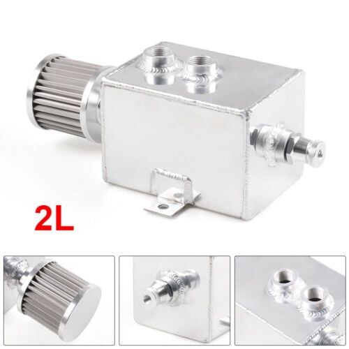 Universal 2L Oil Catch Can Tank Fuel Tanks with Breather Filter Drain ...