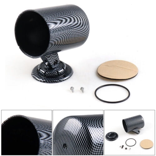 Universal 2inch 52mm Plastic Car Gauge Cup Auto Mount Holder Pod Carbon ...