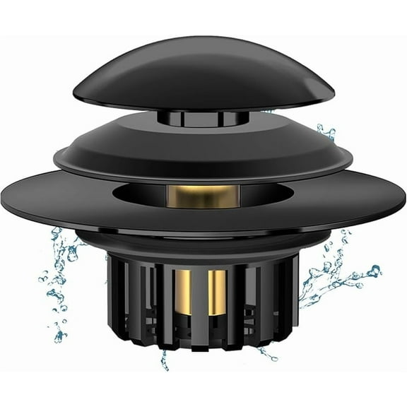 Universal 2 in 1 Bathtub Drain Stopper Hair Catcher，Pop-up Tub with ...