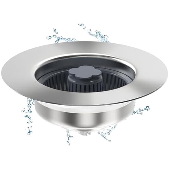 Universal 3 in 1 Kitchen Sink Drain Strainer Kit, SUS304 Stainless ...