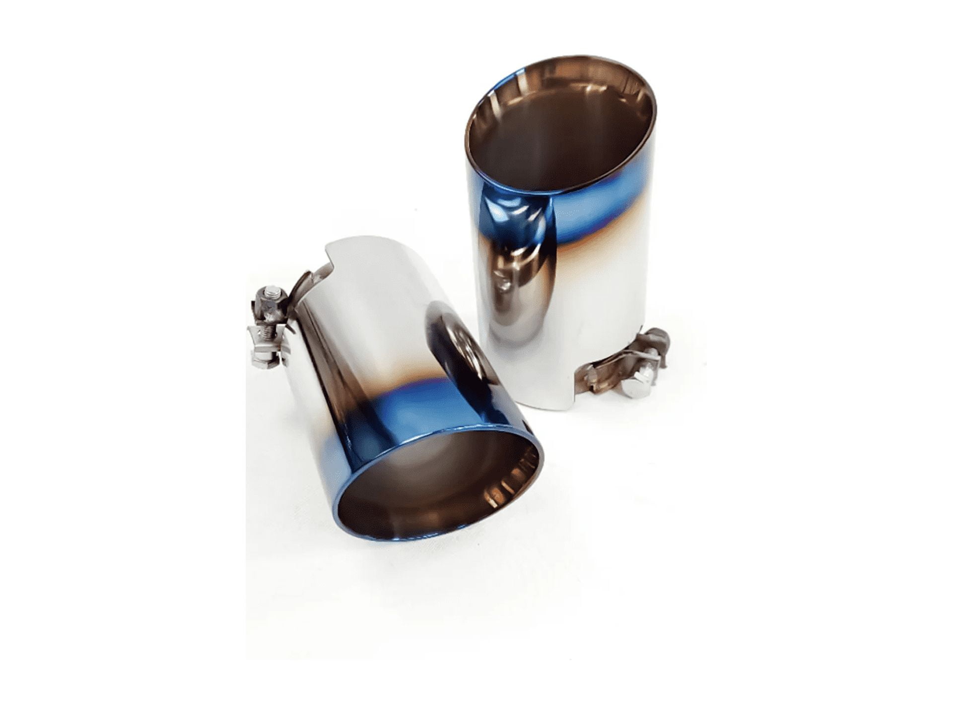 Universal 3.5" Thick Wall Slant Exhaust Tips Blue Burnt - Walmart.com