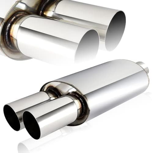 Universal 3" Dual Flat Tip T-304 Stainless Steel 3" Inlet Weld-On ...