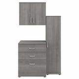 Universal 3 Piece Modular Closet Storage Set in Platinum Gray ...