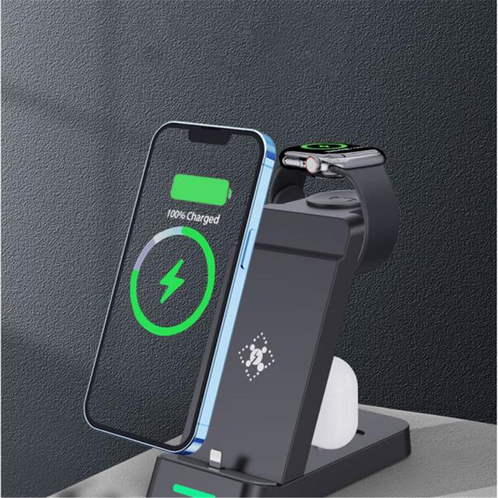 Universal 3-in-1 Charging Station, Fast Wireless Power Hub, Supports ...