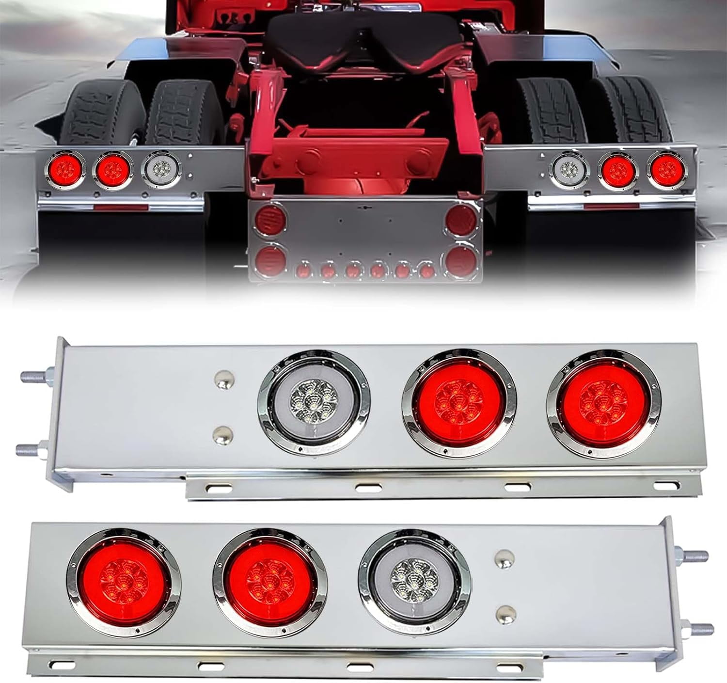 Universal 30" Stainless Steel Spring-Loaded Mud Flap Hanger Light with ...