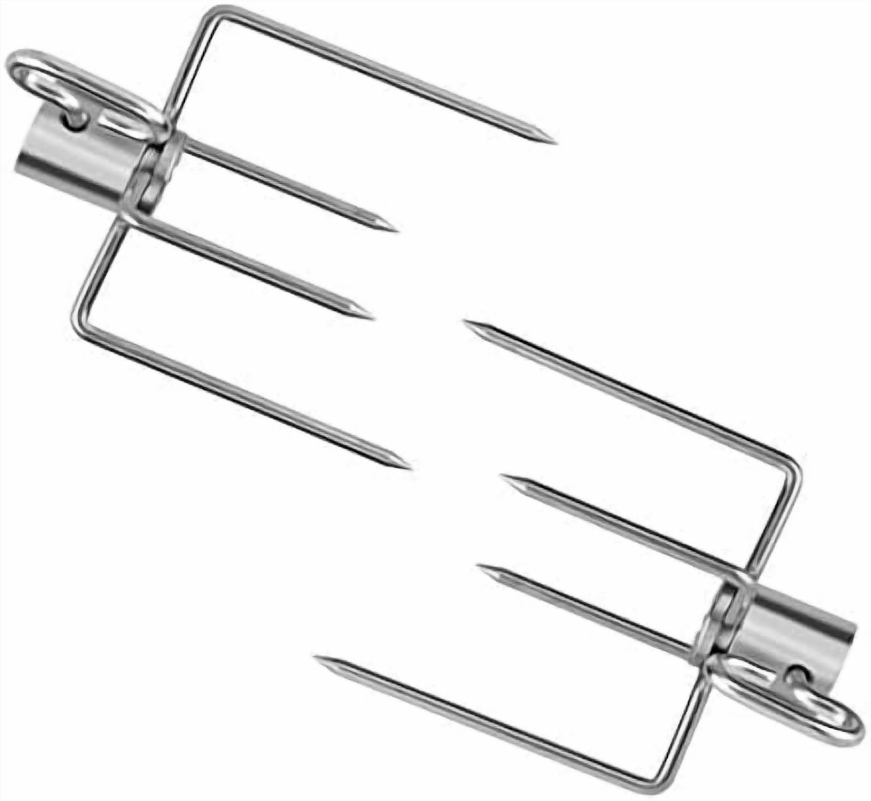 Universal 304 Stainless Steel Rotisserie Meat Forks - Fits 1/2-Inch and ...