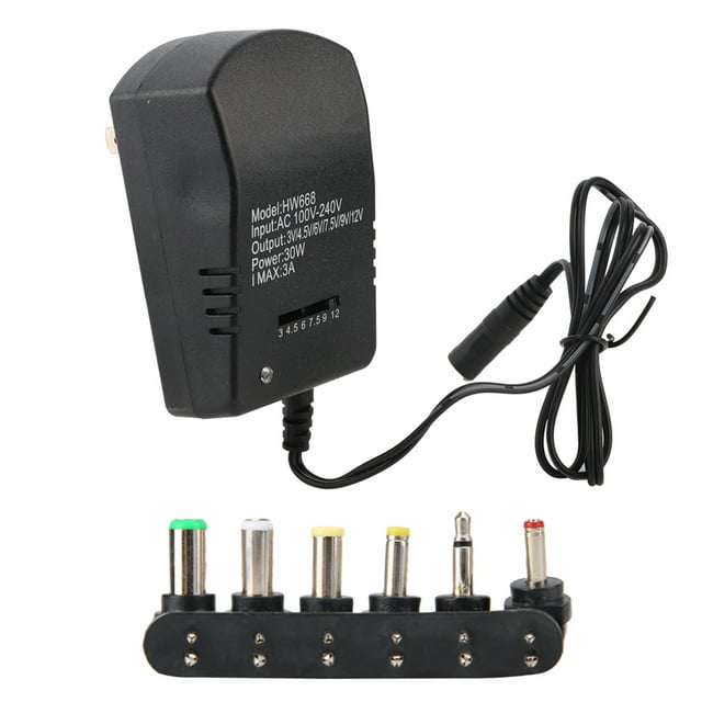 Universal 30W 3v/4.5v/6v/7.5v/9v/12v Adjustable Voltage DC Power Adapter (100?240V US Plug ...