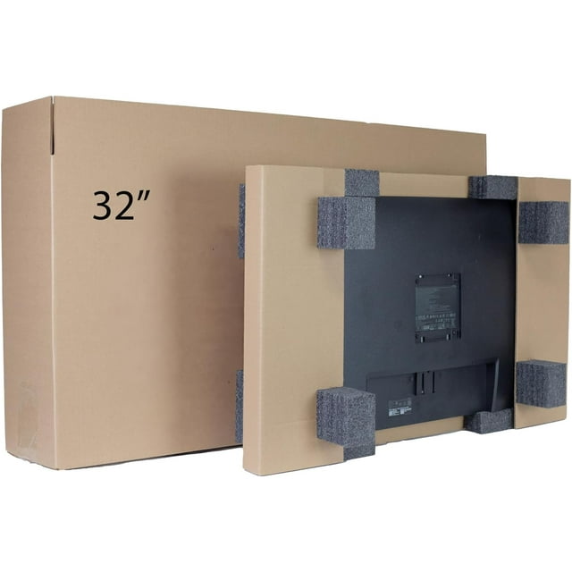 Universal 32" Monitor TV Shipping Box | Secure and Protective Computer ...
