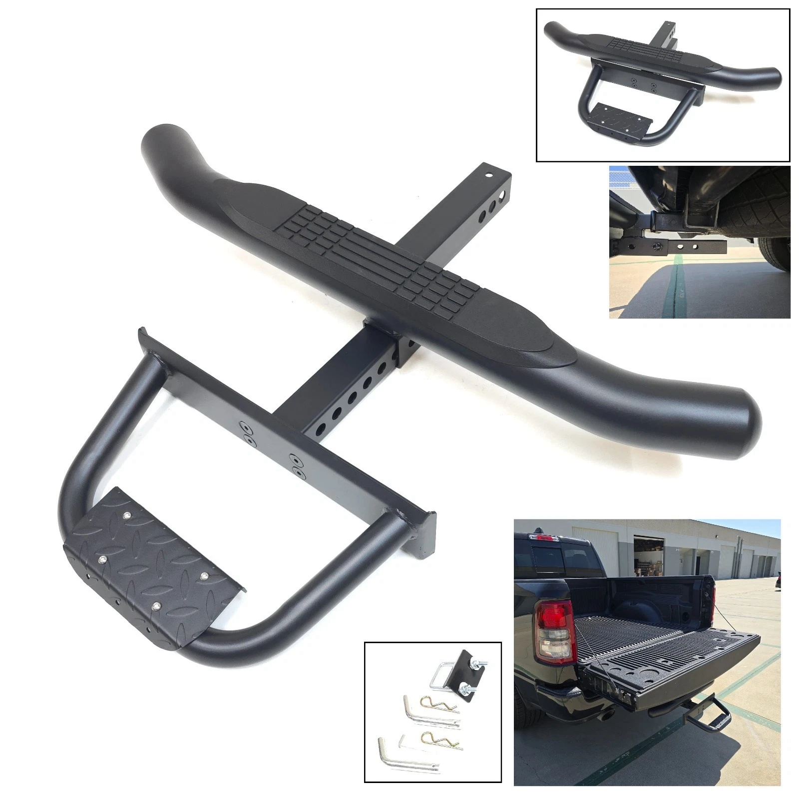 Universal 36" Length x 7" Overall Height Black Heavy Duty Steel Tow ...