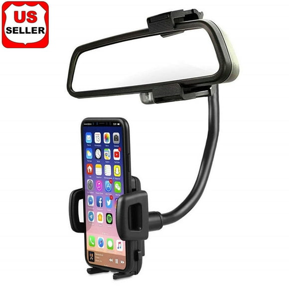 Automotive Rear View Mirror Cell Phone Holders for Safe Driving