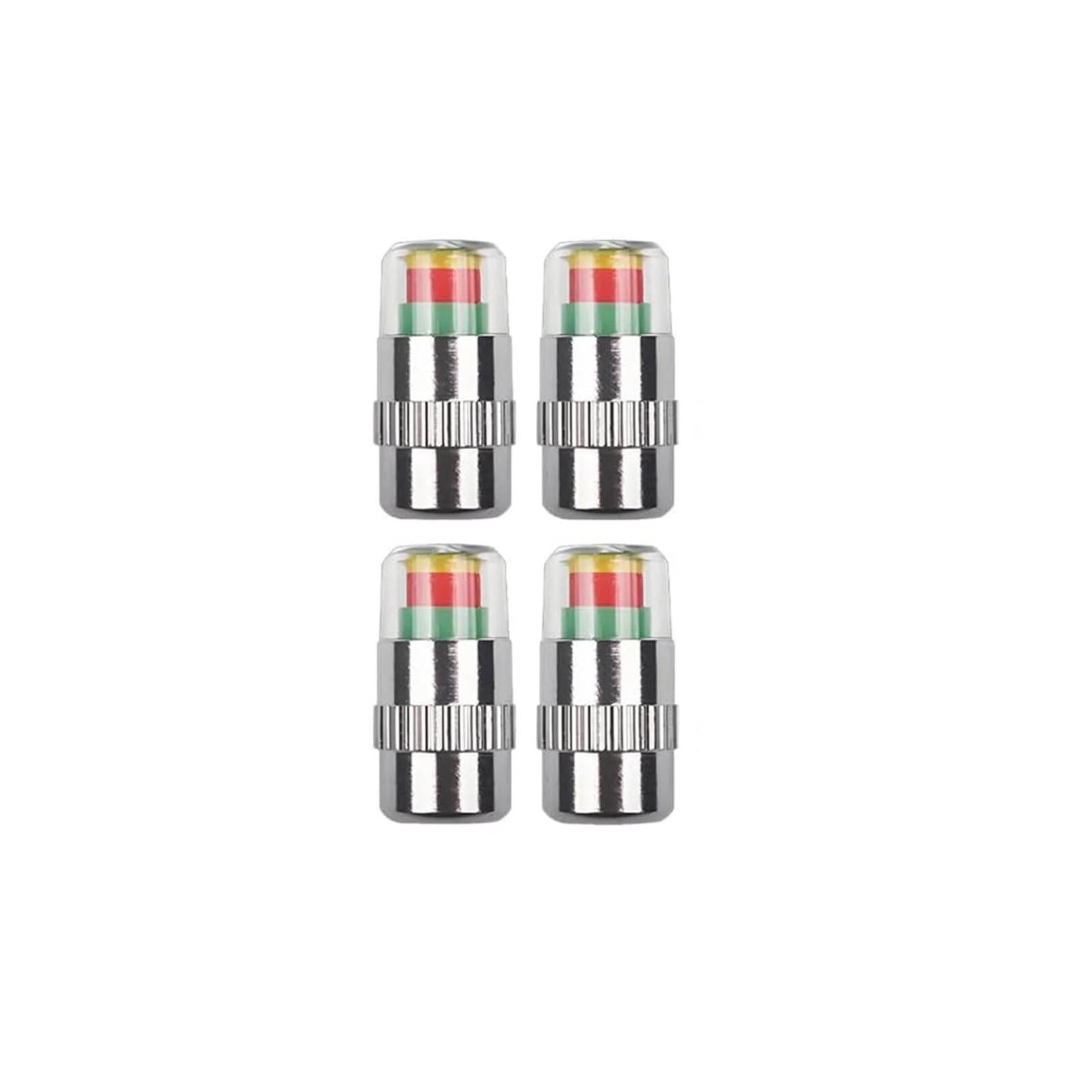 Universal 4-Pack Tire Pressure Monitor Valve Caps – Real-Time 3-Color ...
