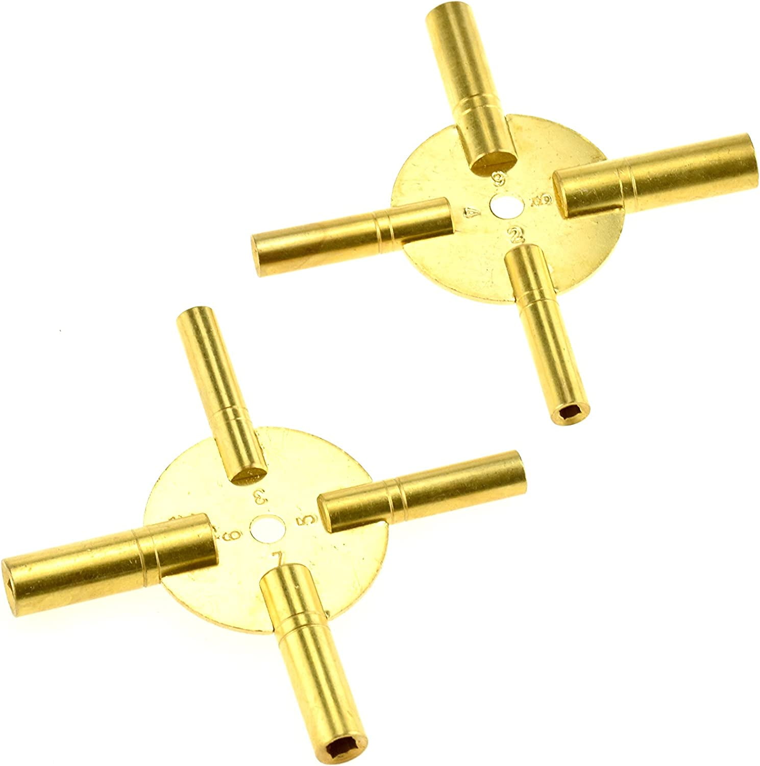 Universal 4 Prong Brass Clock Key for Winding Clocks, Odd and Even ...