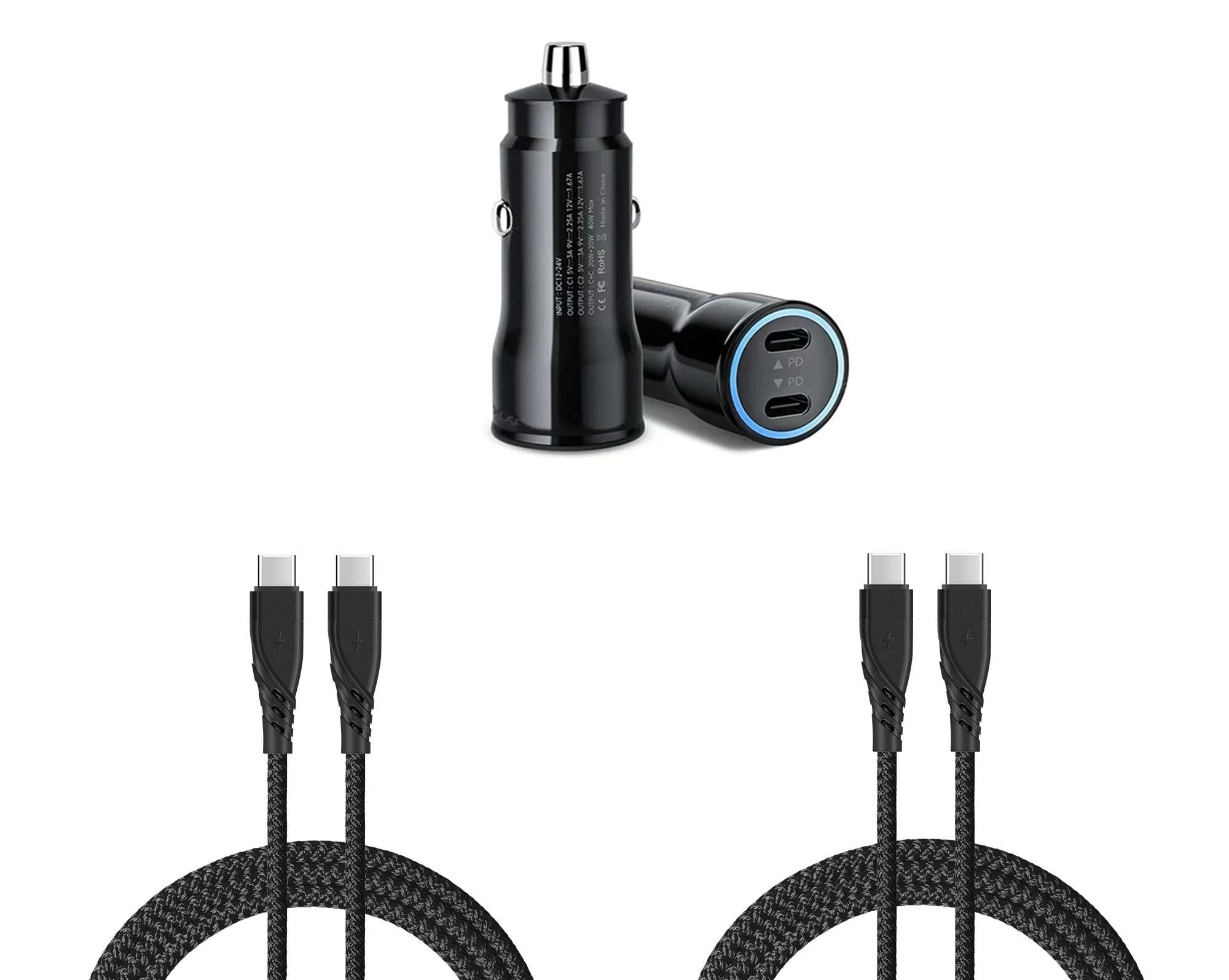 Universal 40w Dual Usb Fast Charging Type C Type C Pd Power