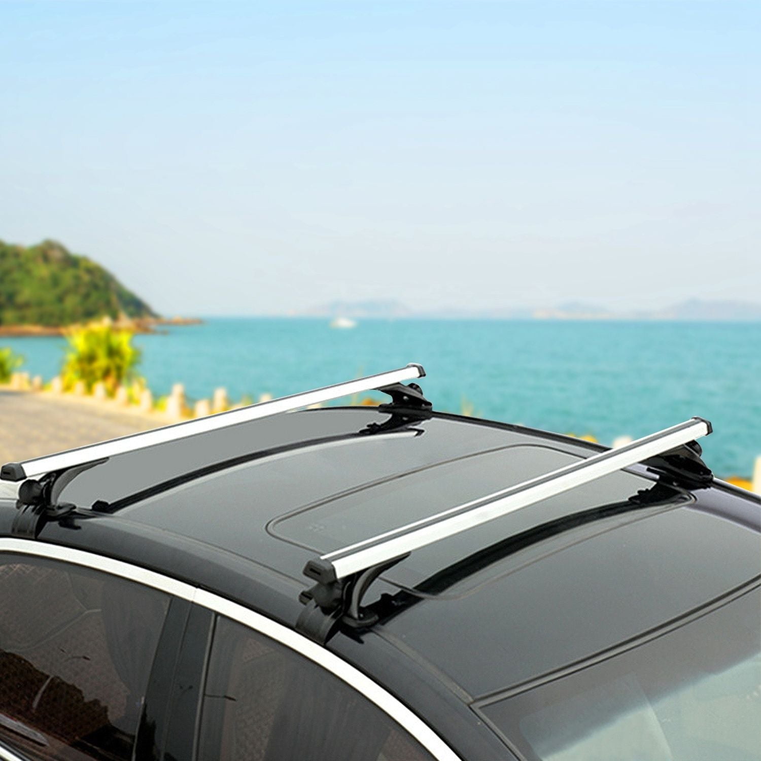 Universal 47.24in Aluminum Roof Rack Cross Bars - 165LBS Capacity Quick ...
