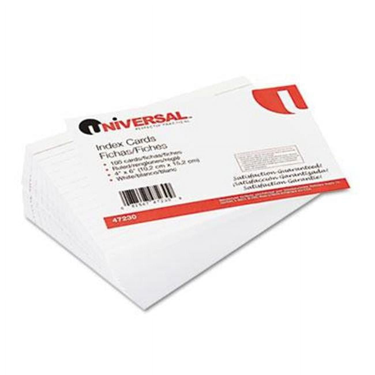 Universal 47245 Recycled Index Strong 2 Pt. Stock Cards - White - 4 x 6 ...
