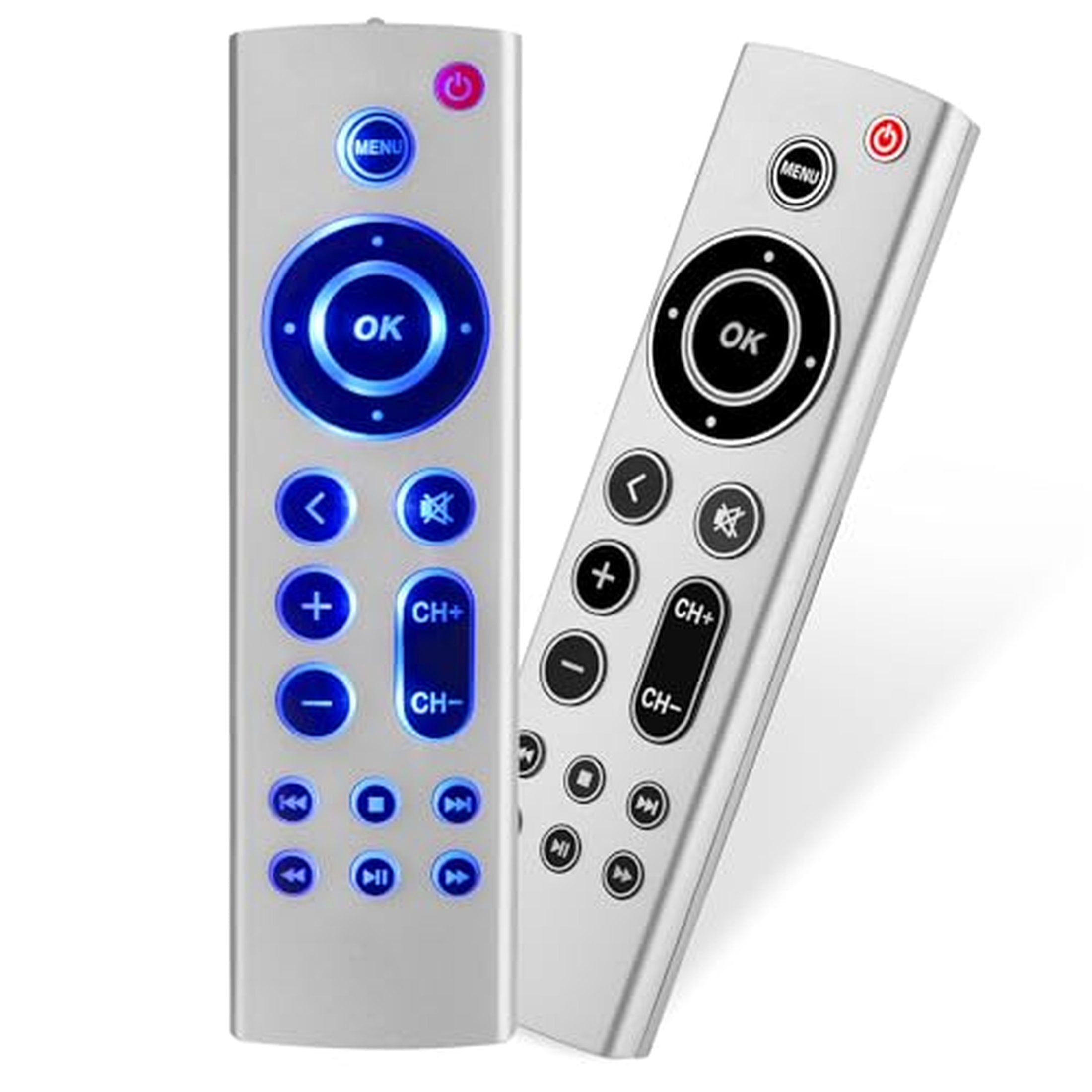 Universal 4K TV Remote Control with Blue Backlight for Multiple ...