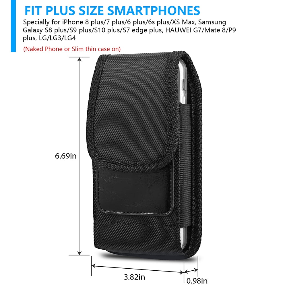 Universal 5.5" Vertical Nylon Cell Phone Holster Pouch Carrying Case ...