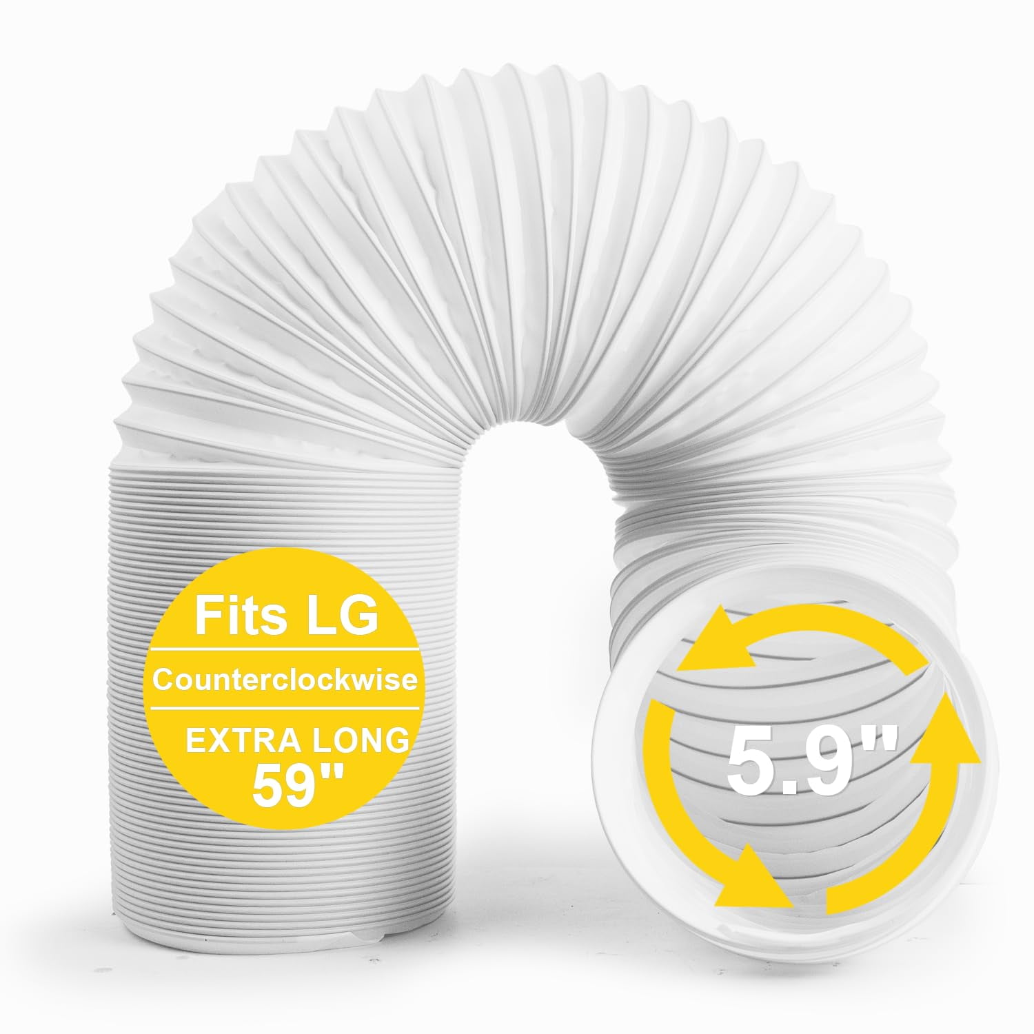 Universal 5.9 Inch Portable AC Vent Hose Anti-Clockwise Thread, High ...