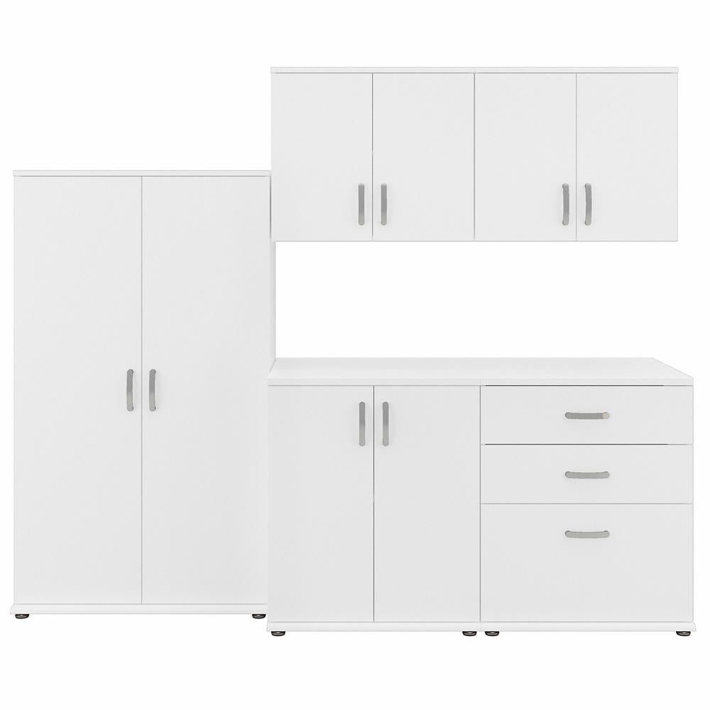 Universal 5 Piece Modular Closet Storage Set in White - Engineered Wood ...
