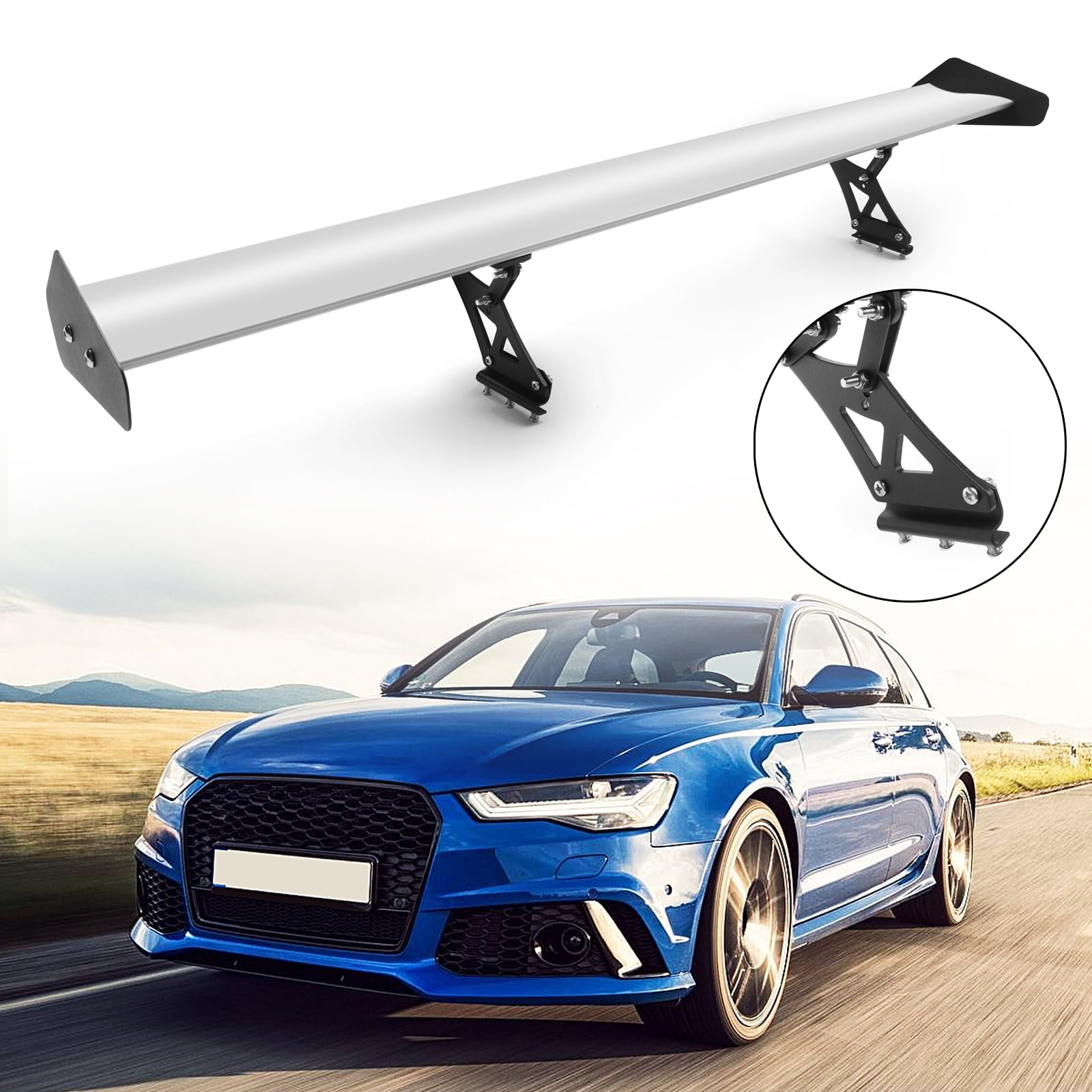 Universal 53" Aluminum Adjustable Trunk GT Rear Racing Spoiler Wing ...