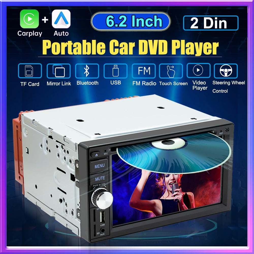 Universal 6.2'' 2 Din Car DVD Player CD Radio FM Radio Bluetooth ...