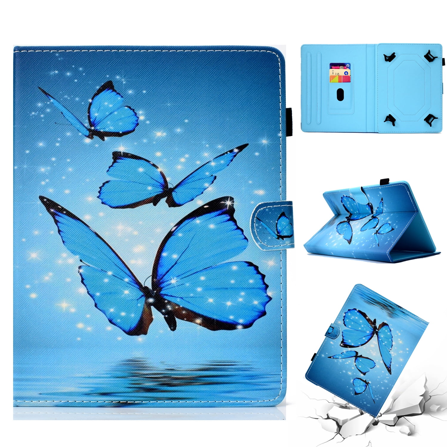 Universal 6- 7 Inch Tablet Caes, Allytech Stand Folio Wallet Case Cover ...