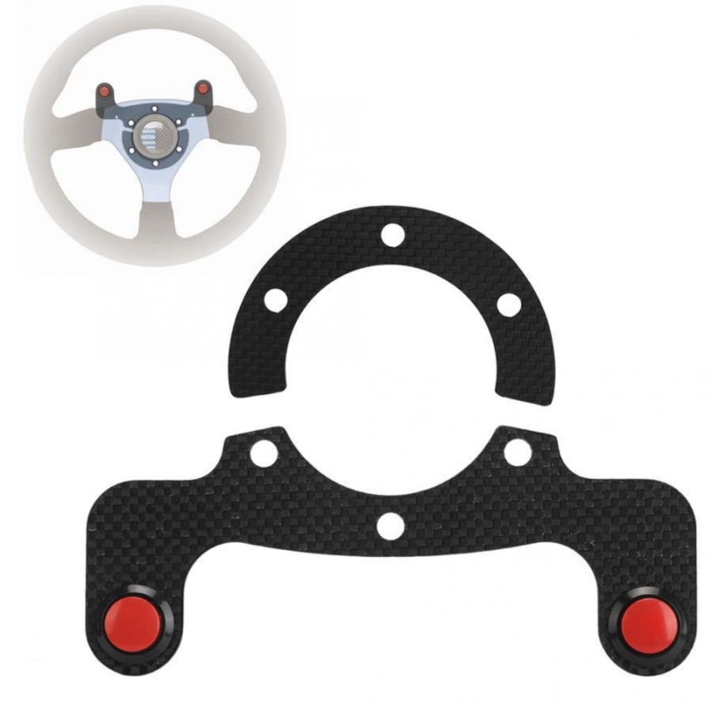 Universal 6 Hole Racing Steering Wheel Carbon Fiber External Horn ...