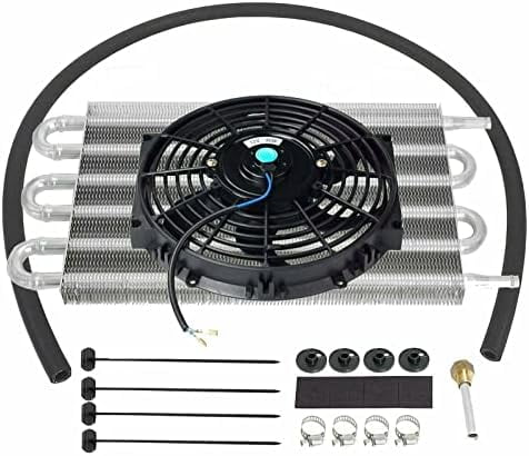Universal 6 Row Radiator Remote Transmission Oil Cooler Aluminum with ...