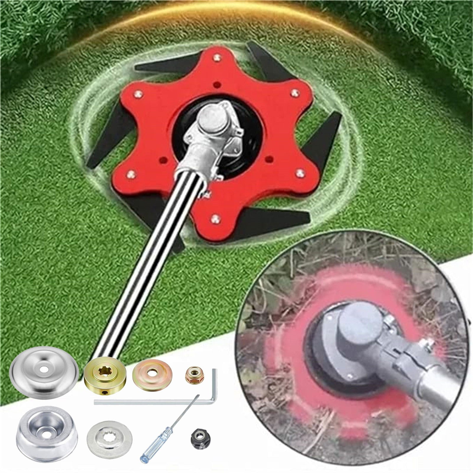 Universal 6 Steel Razors Trimmer Head, 6 Teeth Weed Eater Blade ...