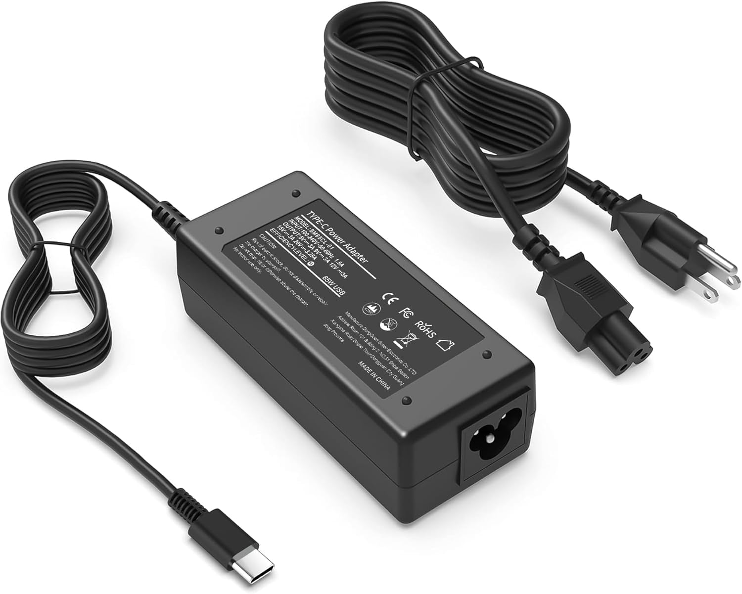 Universal 65W USB C Laptop Charger Compatible with HP chromebook Lenovo ...