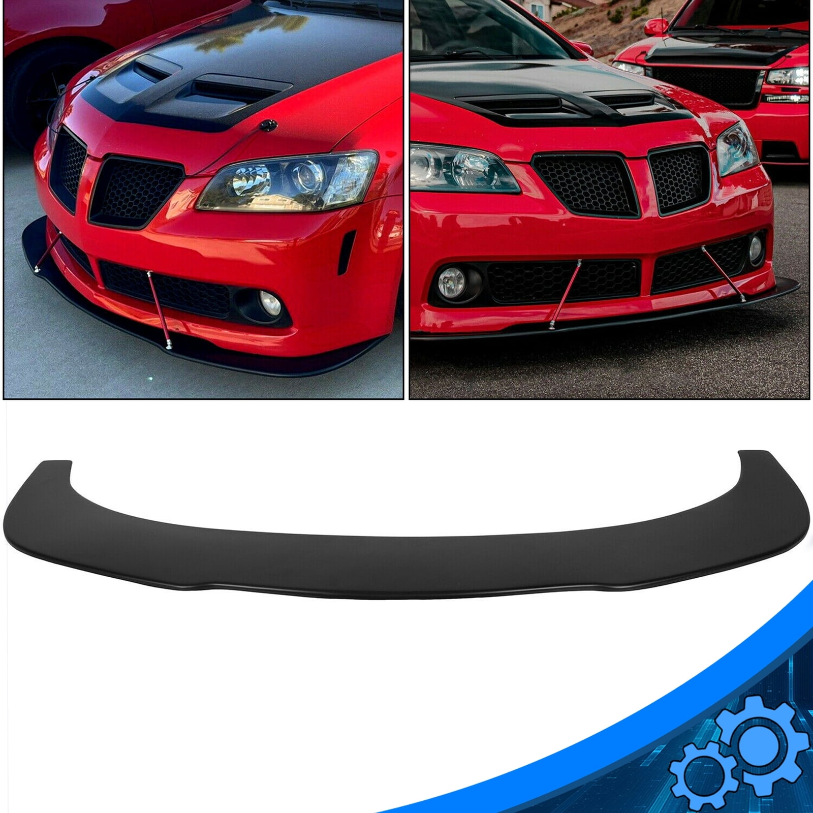Universal 67’’ x 21’’ Bumper Lip Spoiler Chin Flat Splitter Plate Under ...