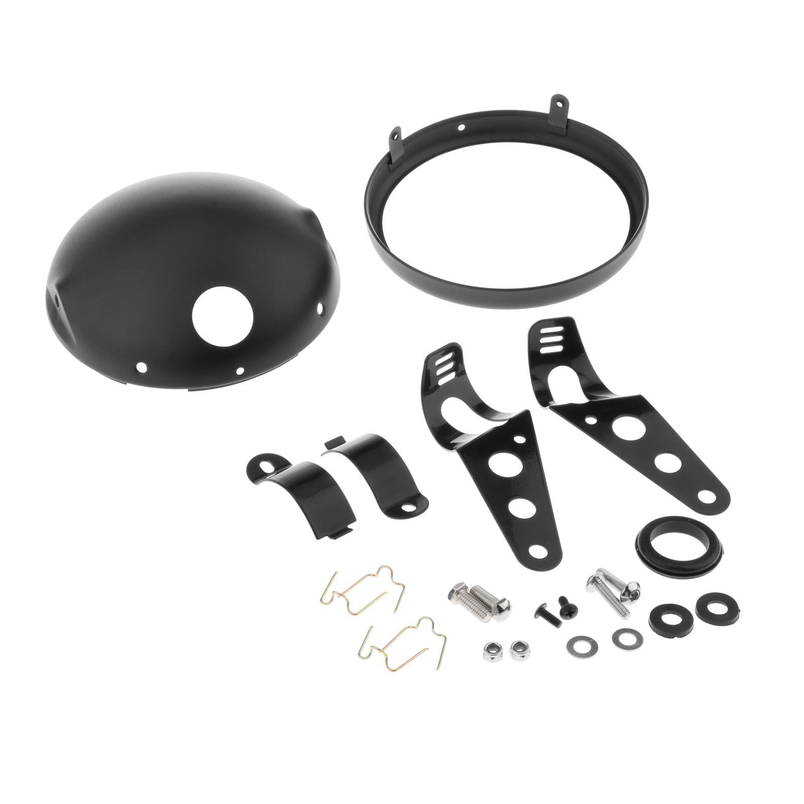 Universal 7" Headlight Housing Bucket W/Mount Bracket Motorcycle ...