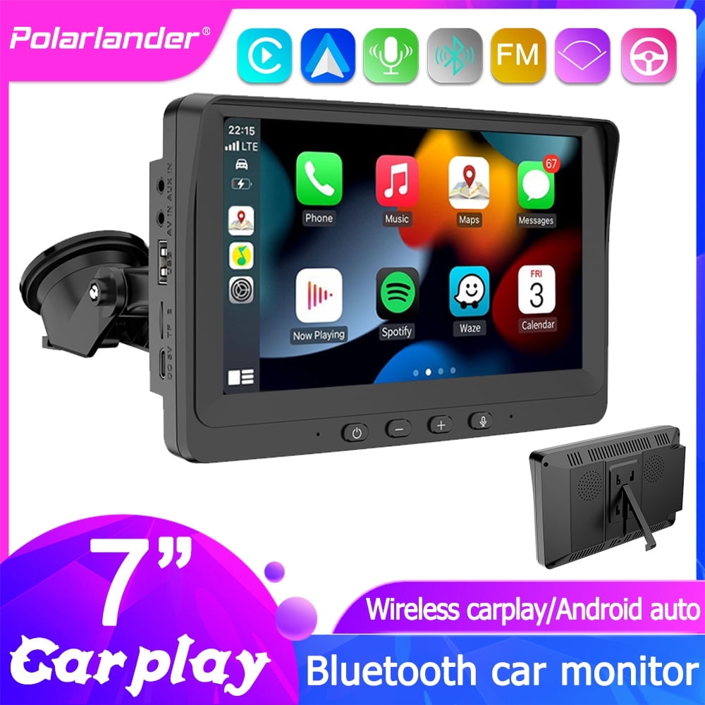 Universal 7" Touch Screen Android Auto/Carplay Stereo Wireless ...