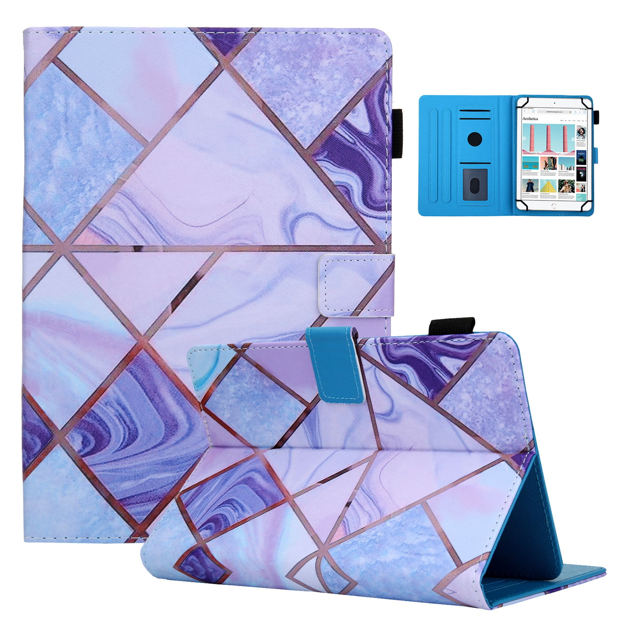 Universal 8 inch Tablet Case Flip Painted Leather Folio Stand Cover For ...