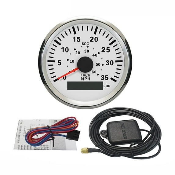 Universal 85mm Auto Marine GPS Speedometer 0-35MPH 0-80MPH Speed Gauge ...