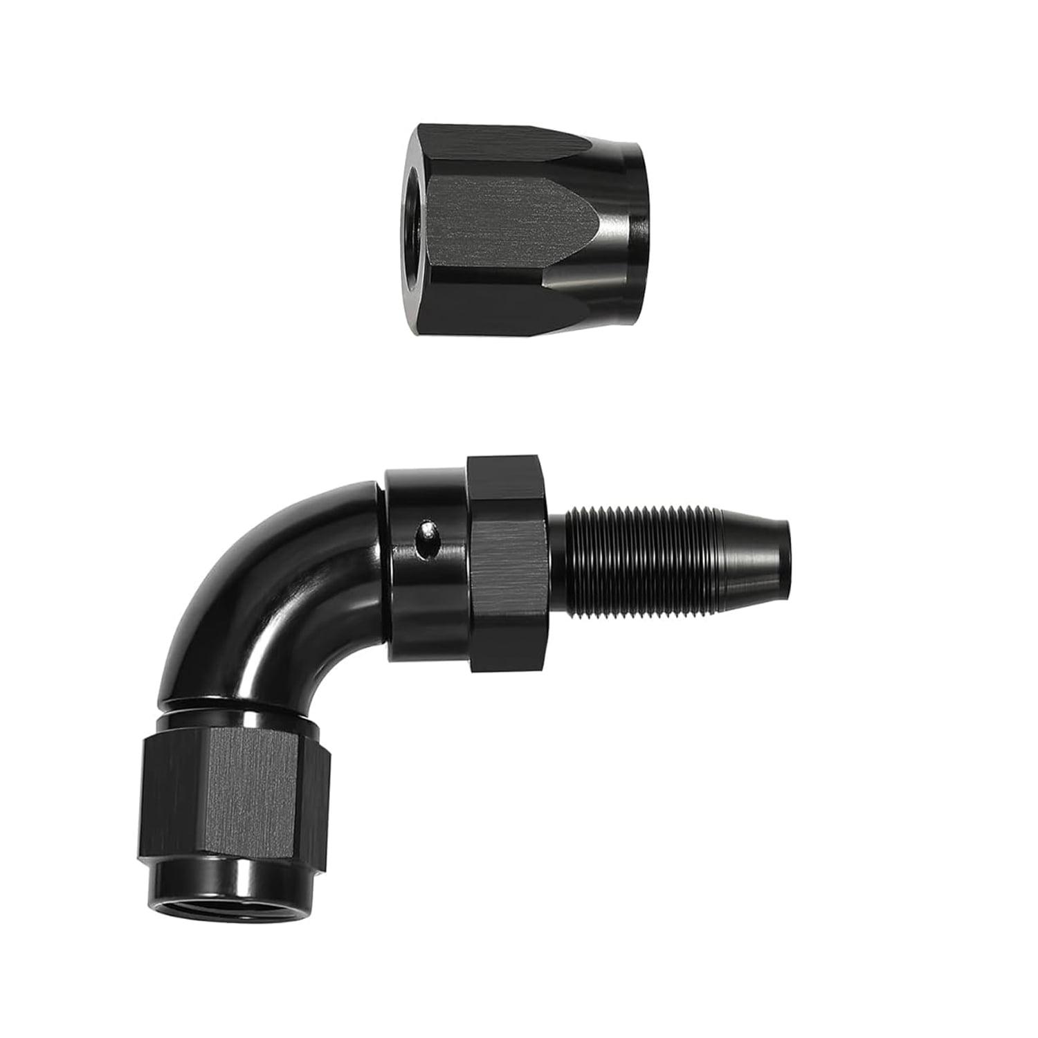 Universal 8AN 90 Degree Aluminum Full Flow Swivel Fitting Hose End ...