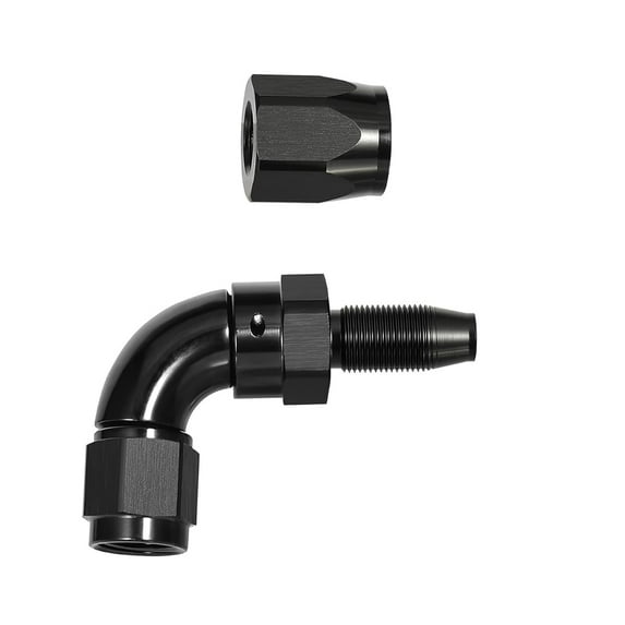 Universal 8AN 90 Degree Aluminum Full Flow Swivel Fitting Hose End ...