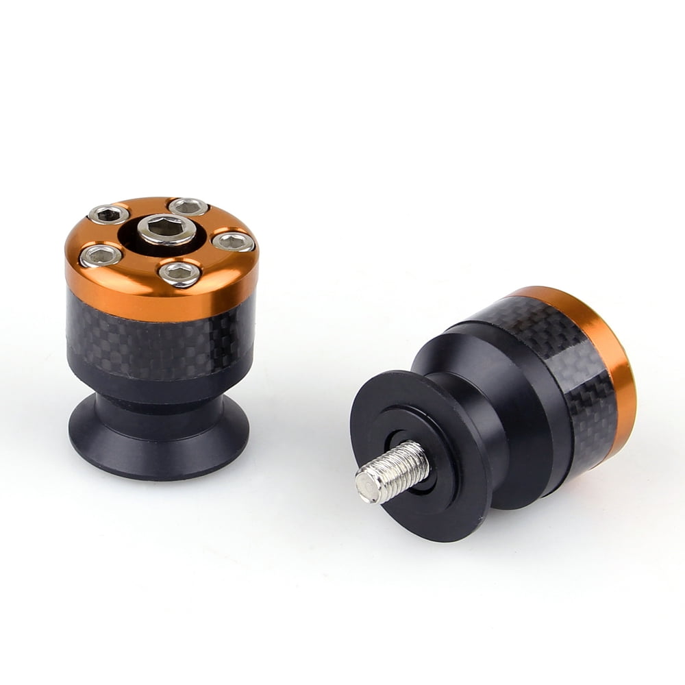 Universal 8mm CNC Carbon Swingarm Sliders Orange - Walmart.com