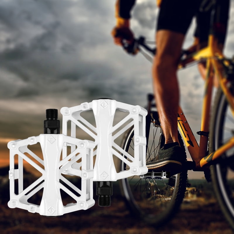 Universal 9/16" Bike Pedals, Aluminum Alloy Anti-Slip Platform Pedals for Mountain Biking, BMX ...