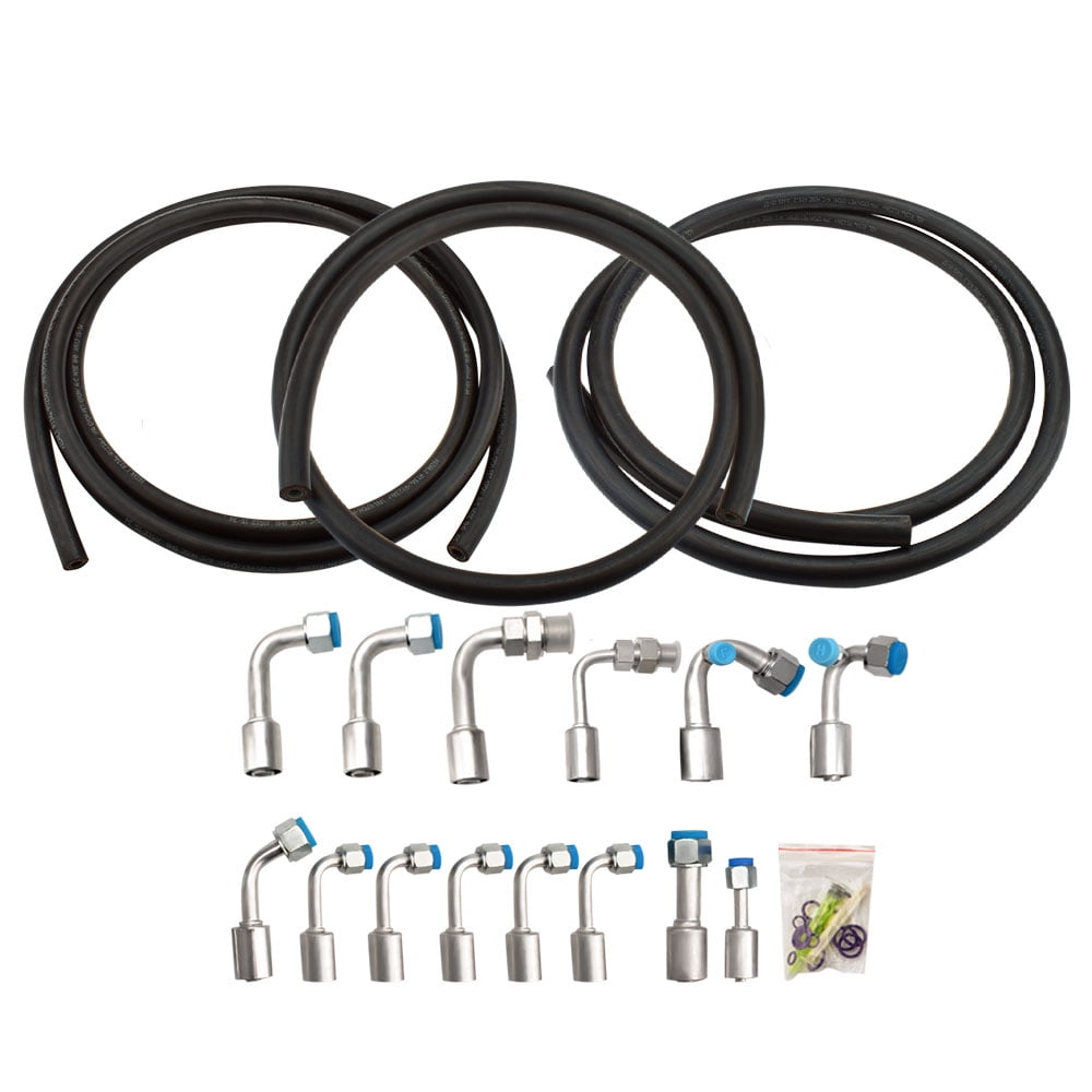 Universal A/C Air Conditioning Extended Length Hoses & Fittings & O-rings Kit - Walmart.com