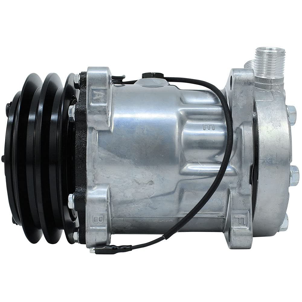 Universal A/C Compressor with 2PK Clutch 7H15 Model R134A V Belt ...