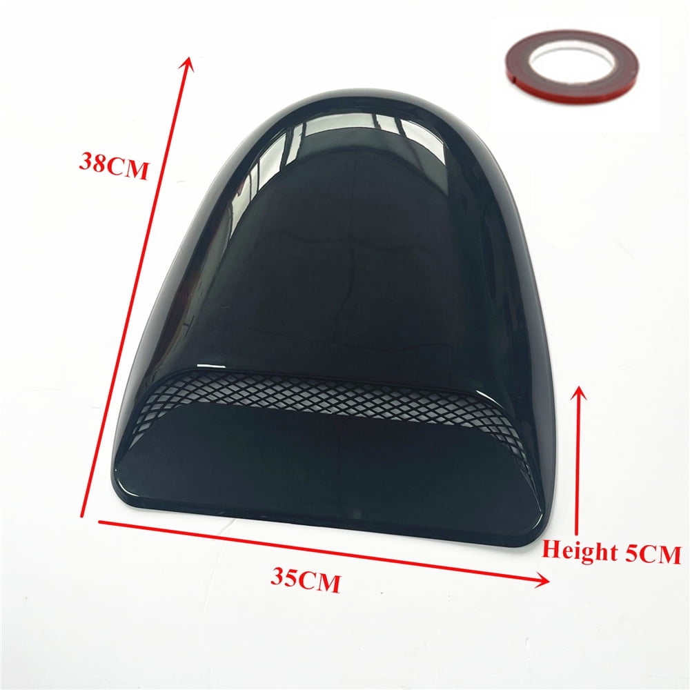 Universal ABS Car Air Flow Intake Hood Scoop Vent Bonnet Cover Glossy ...