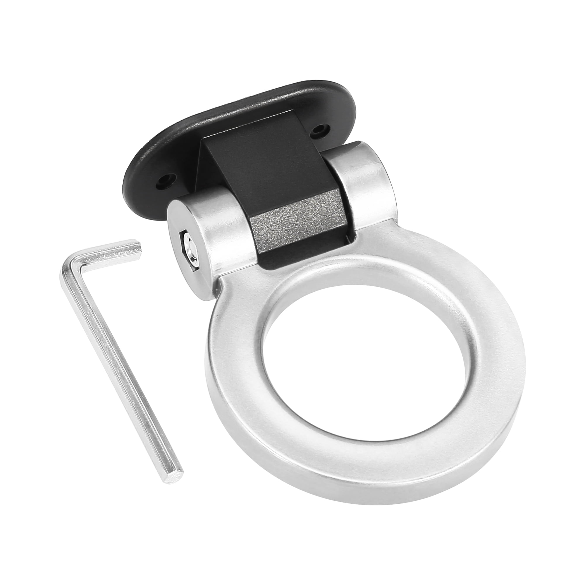 Universal ABS Silver Tone Ring Shaped Car Tow Hook Decor Front Rear ...