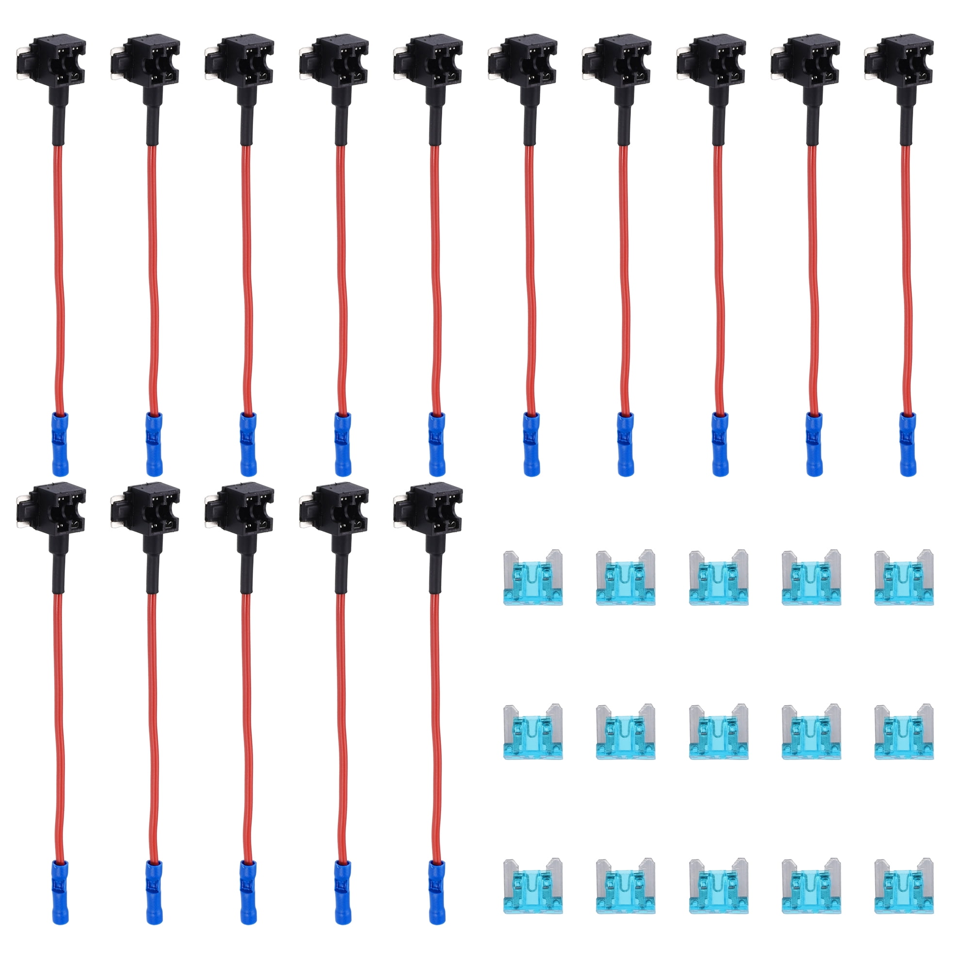 Universal Add a Circuit 12V Low Profile Mini Fuse Tap with 15pcs 15A ...
