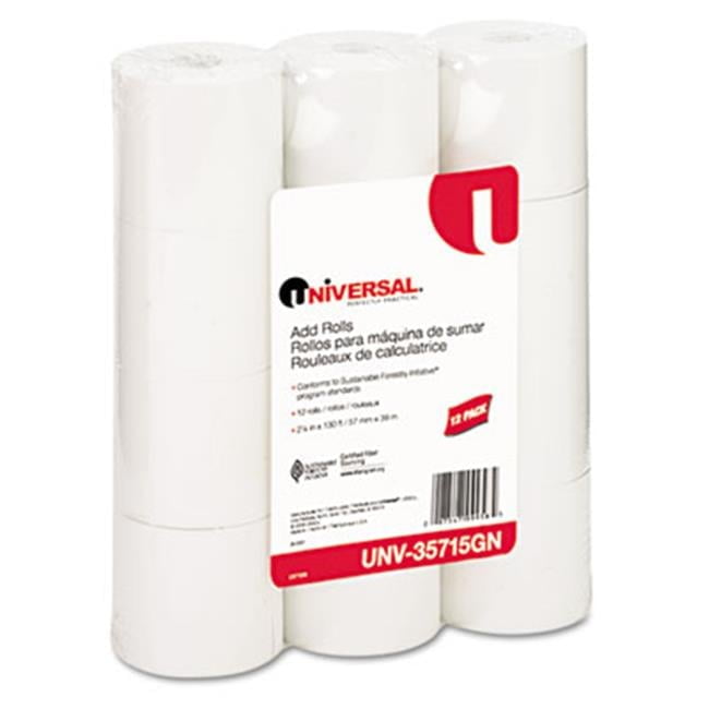 Universal Adding Machine-Calculator Roll - White - 12-Pack - Walmart.com