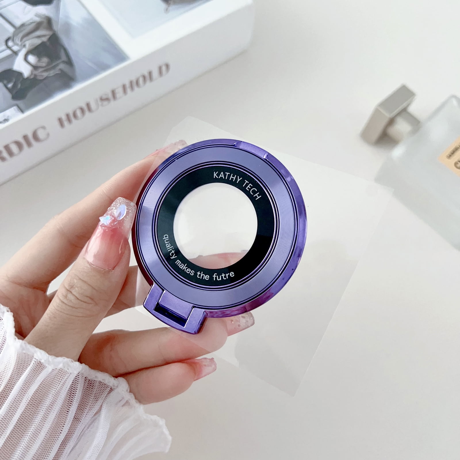 Universal Adhesive Magnetic Phone Ring Holder,Magnifier Design Strong ...