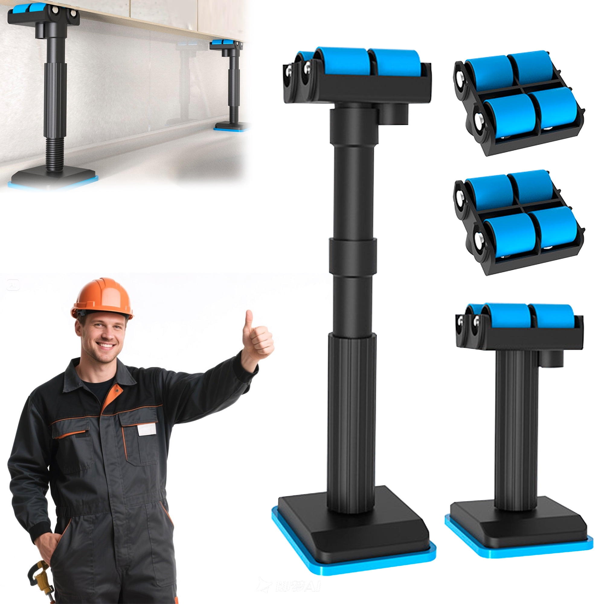 Universal Adjustable Cabinet Support Bracket – Nylon Height-Adjustable ...