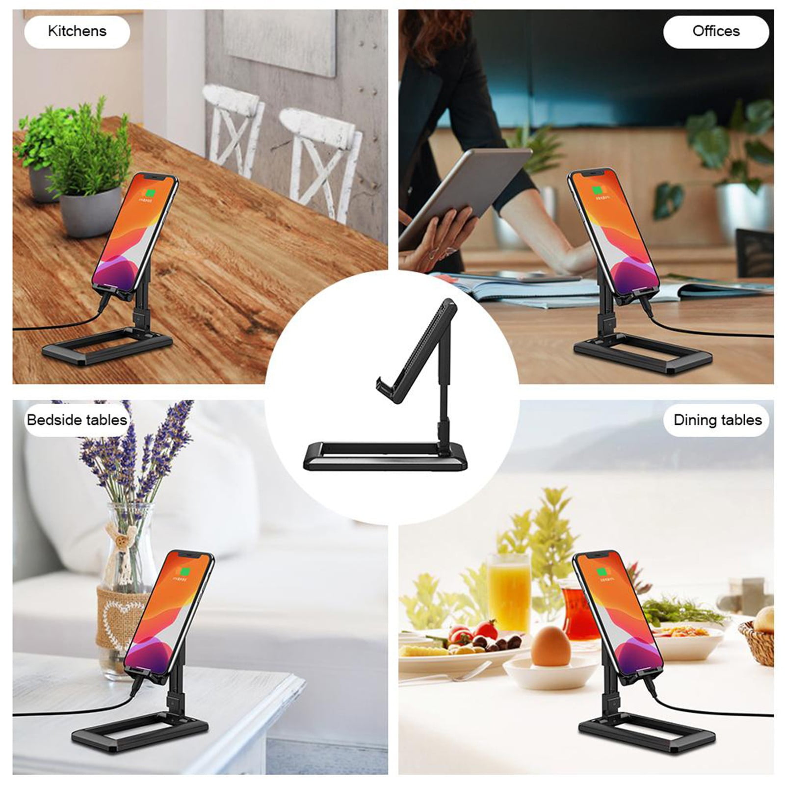 Universal Adjustable Folding Desk Mount Bracket Stand for Mobile Phones ...