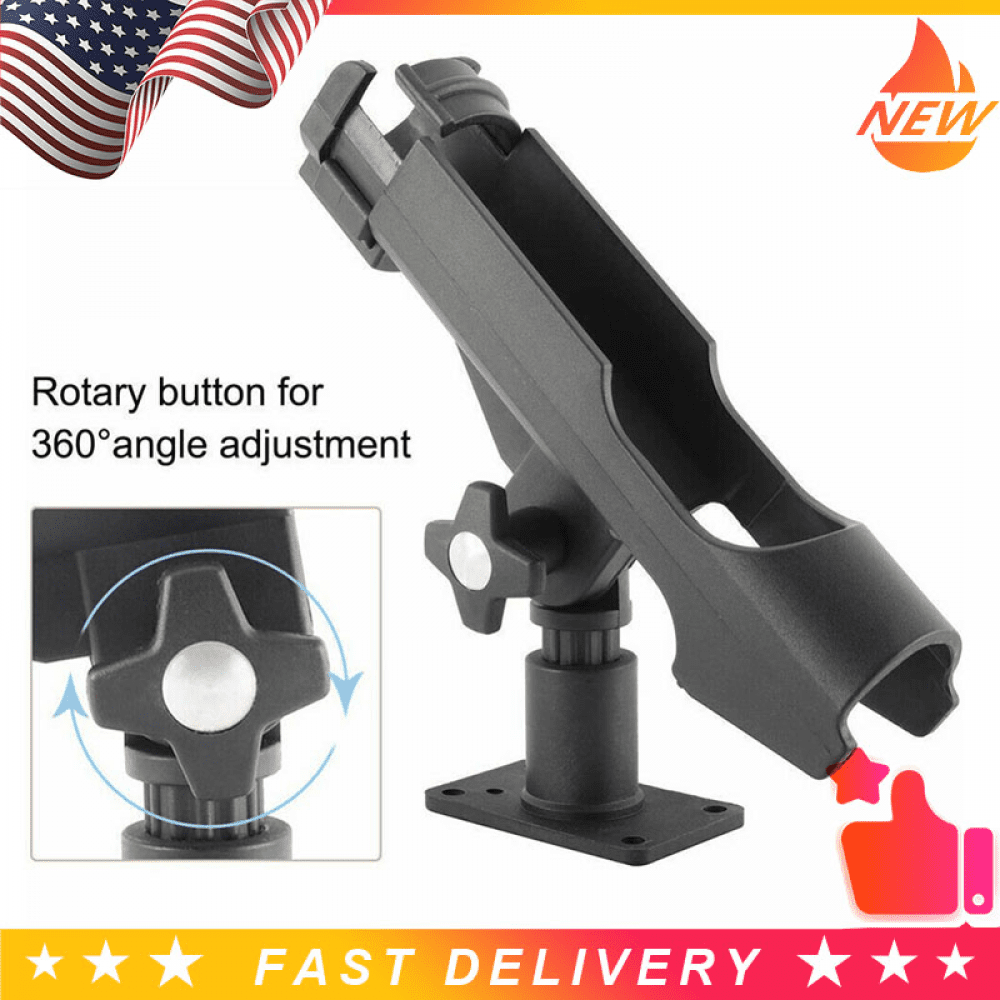 Universal Adjustable Kayak Rod Holder - Side Rail Mounting Clamp Kit, 1 ...